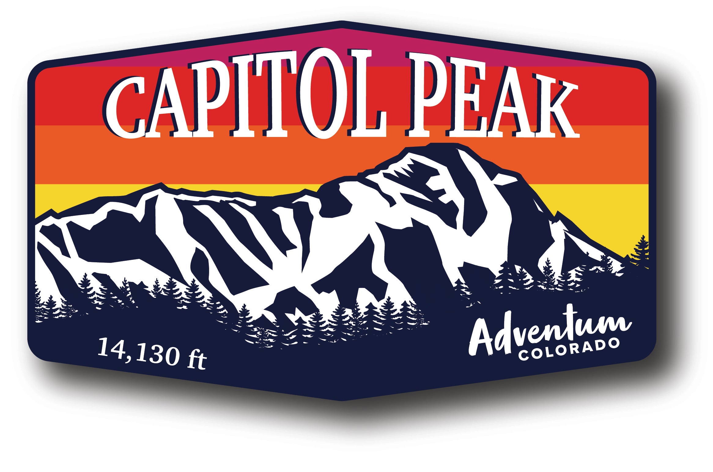 Capitol Peak Sticker – Adventum Colorado