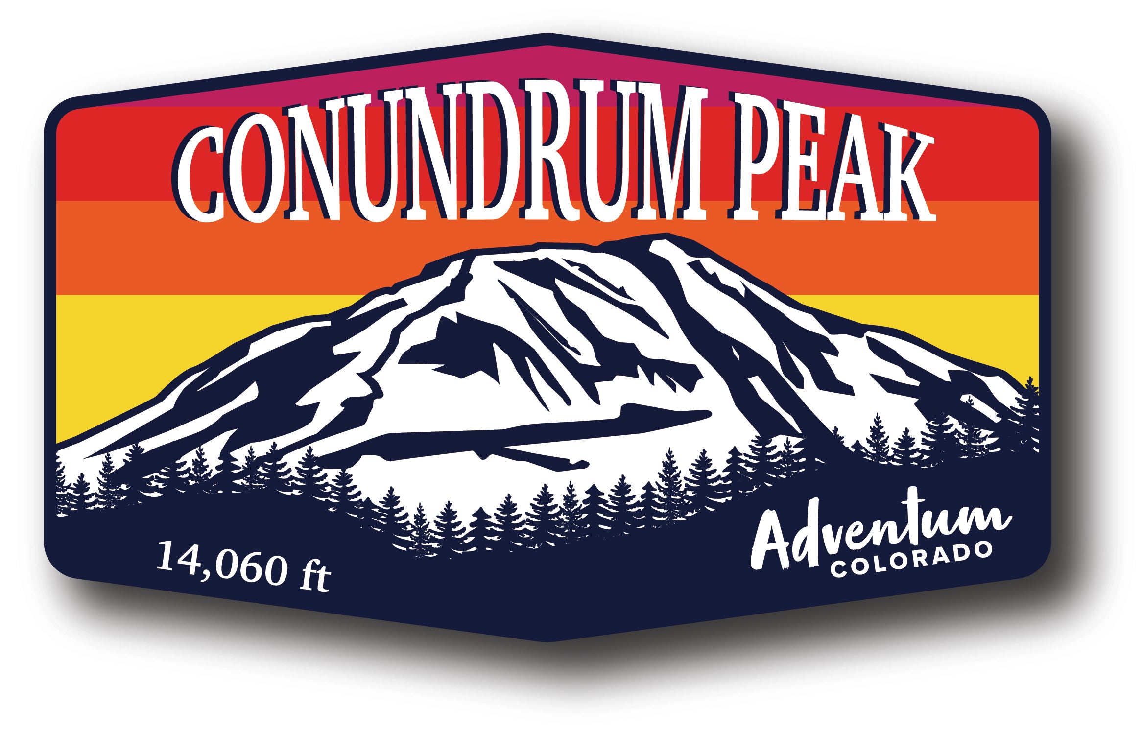 Conundrum Peak Sticker – Adventum Colorado