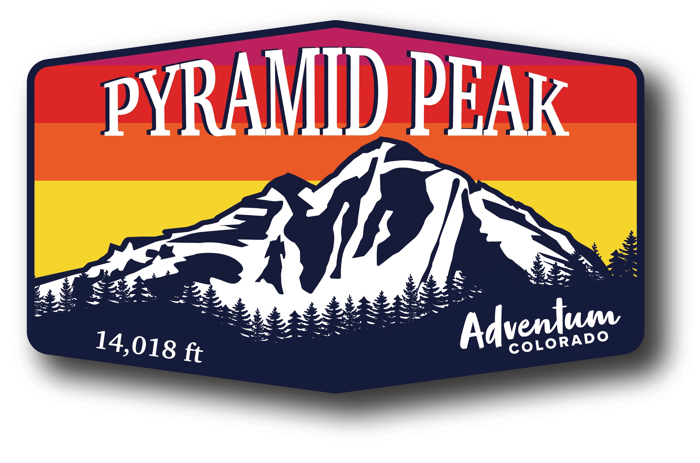 Pyramid Peak Sticker – Adventum Colorado