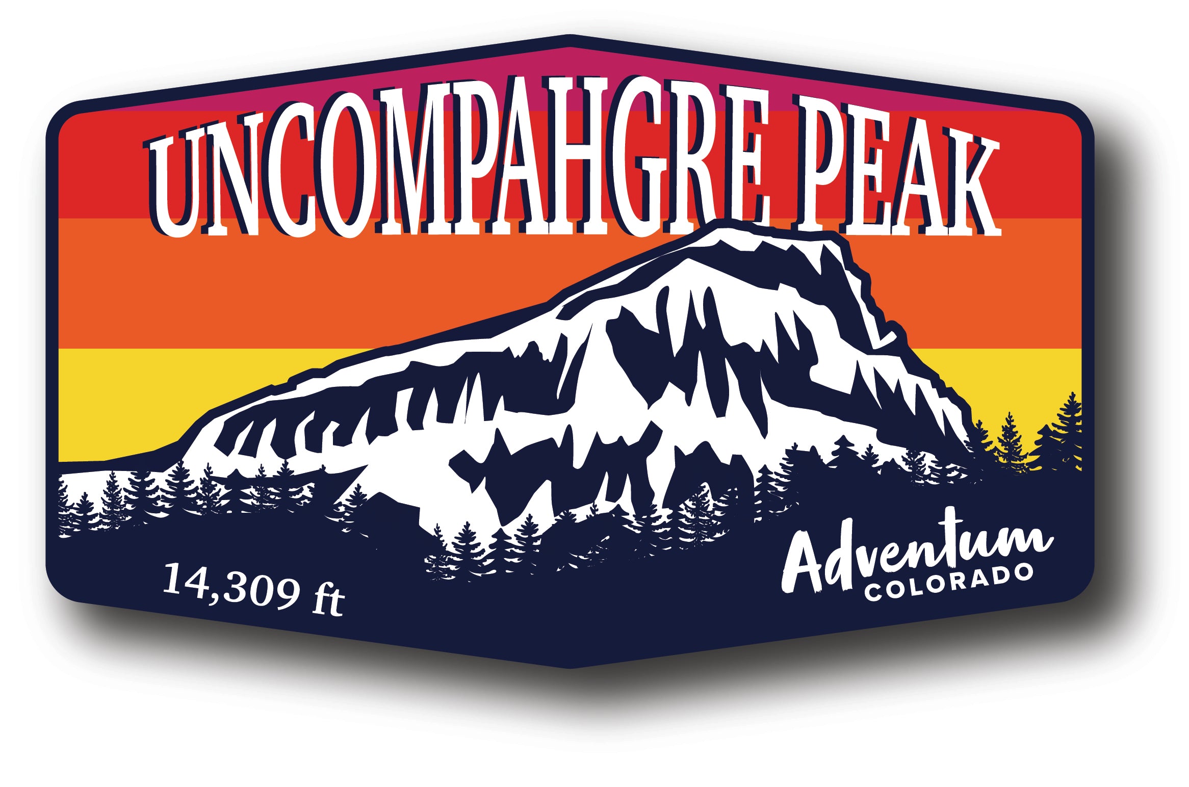 Uncompahgre Peak Sticker – Adventum Colorado